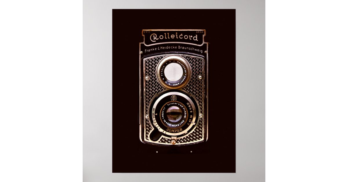 Rolleicord art deco camera poster | Zazzle