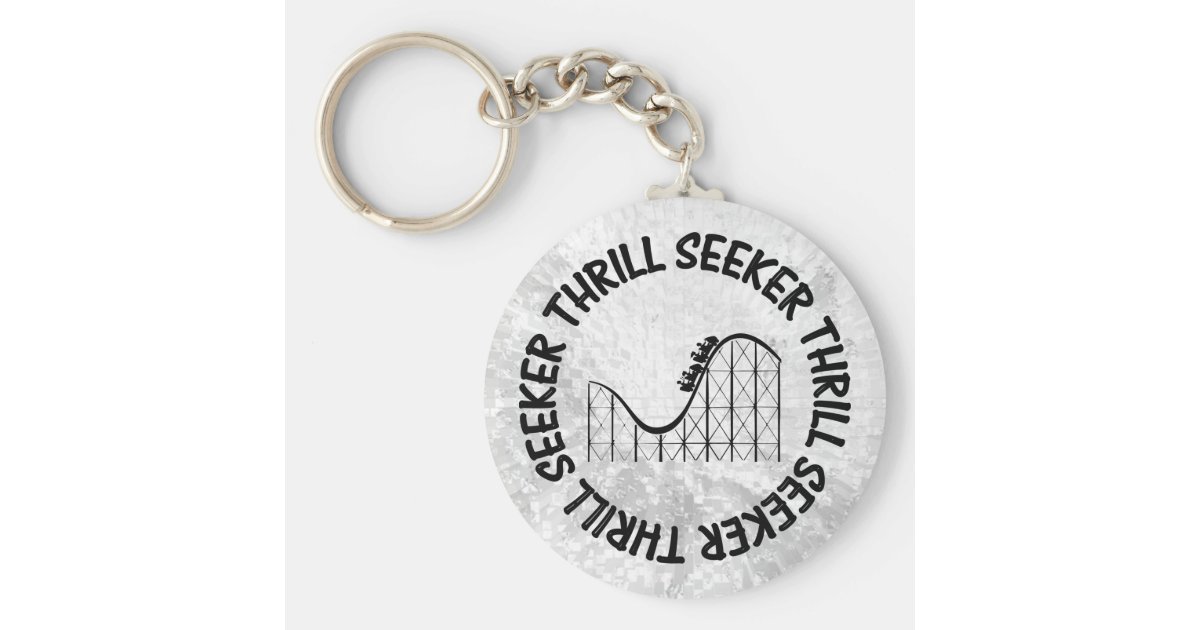 ROLLER COASTER THRILL SEEKER KEYCHAIN | Zazzle