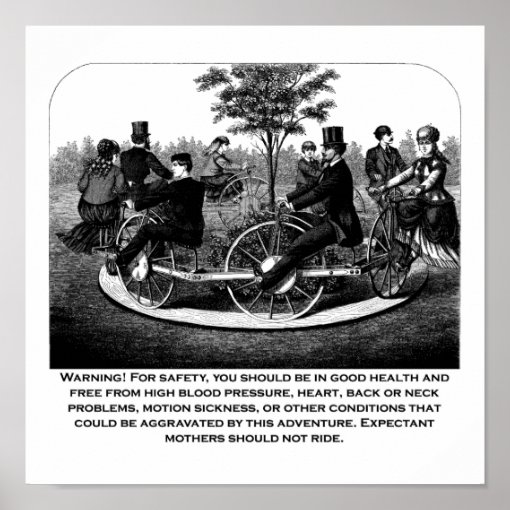 Roller Coaster Warning Poster | Zazzle
