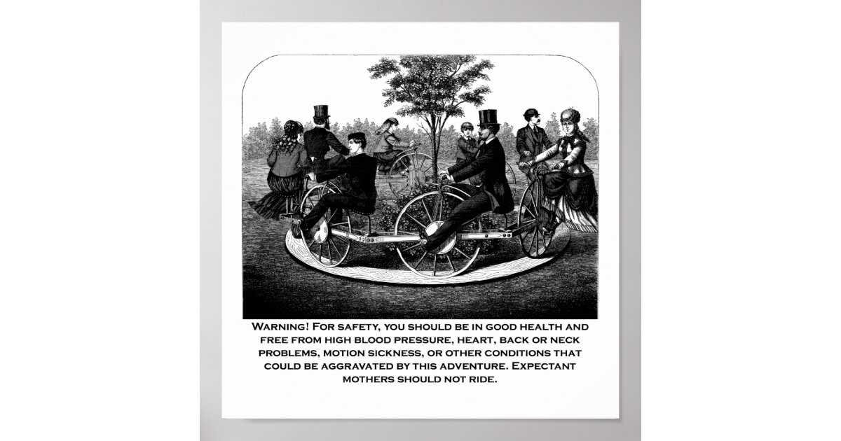 Roller Coaster Warning Poster | Zazzle