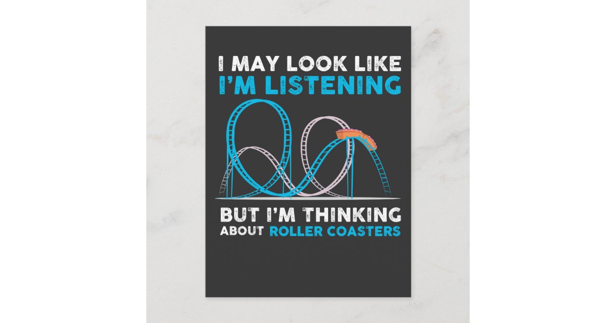 Roller Coasters - theme park Design Postcard | Zazzle