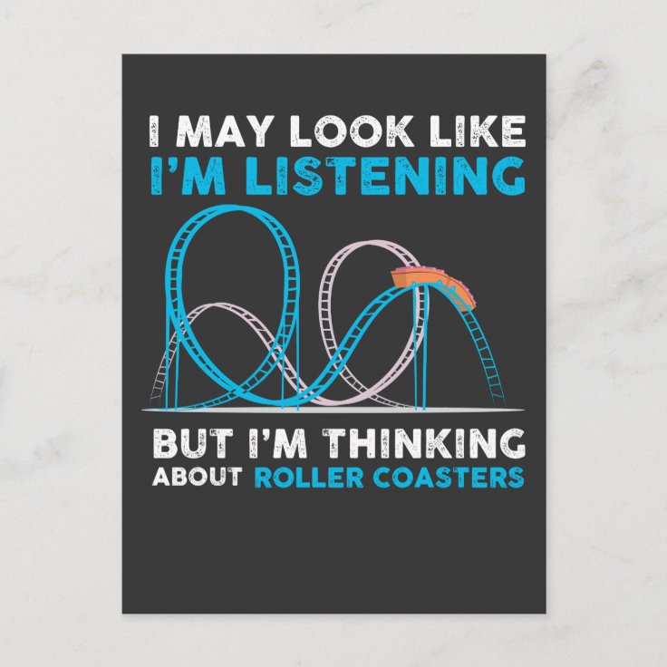 Roller Coasters - theme park Design Postcard | Zazzle