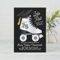 Roller Skate Graduation Party Invitation Black | Zazzle
