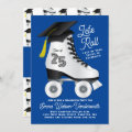 Roller Skate Graduation Party Invitation Blue | Zazzle