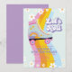 Roller skate groovy Retro Rainbow Birthday Invitation | Zazzle
