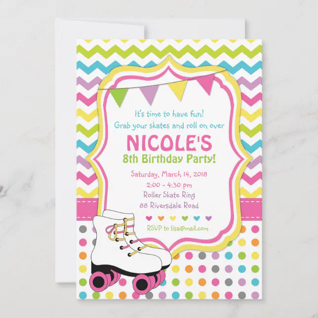 Roller Skate Invitation / Roller Skate Invite | Zazzle