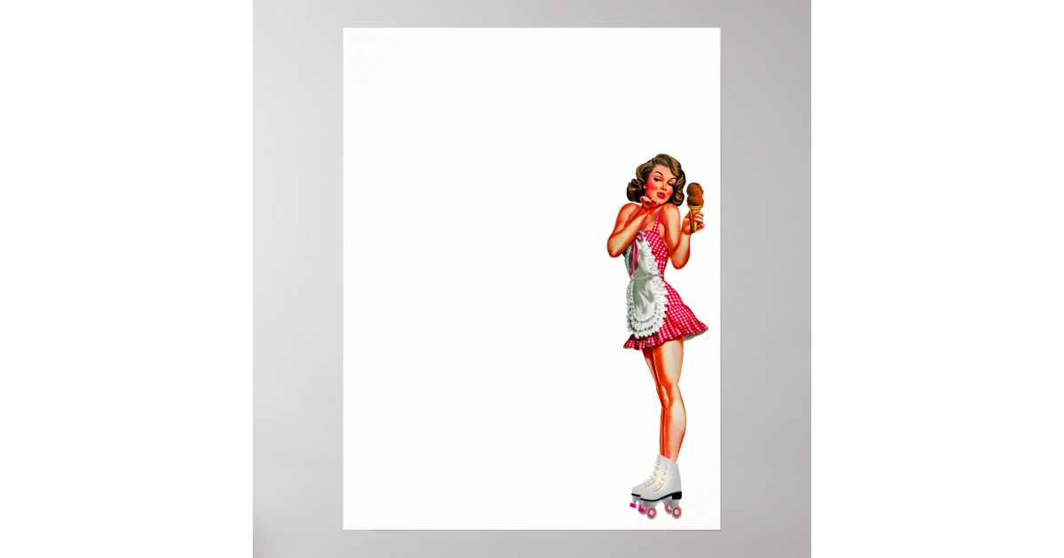 Roller Skates Rockabetty Poster | Zazzle