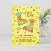 Roller Skating Roller Blade Graduation Party Invitation | Zazzle