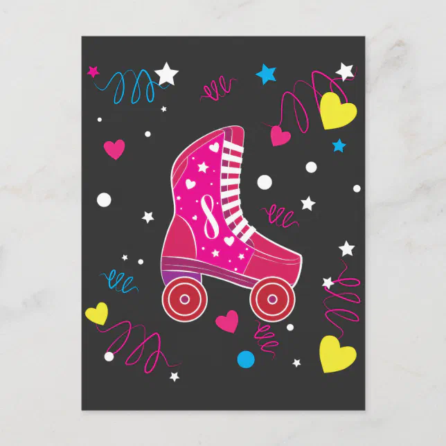 Rollerblade Pink Roller Skates Roller Skating Postcard | Zazzle