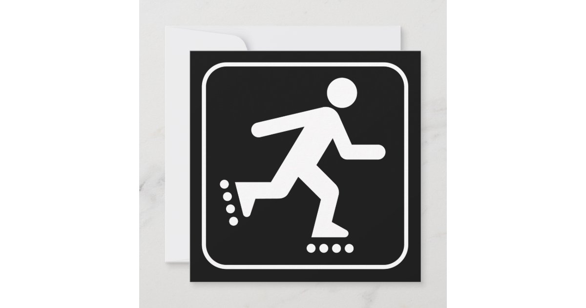 Rollerblade Symbol Invitation | Zazzle