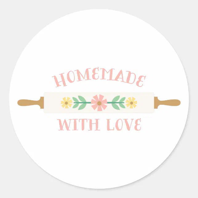 Rolling Pin Classic Round Sticker | Zazzle
