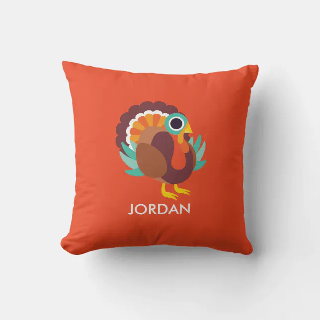 Rollo the Turkey Throw Pillow | Zazzle