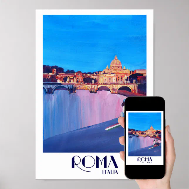Roma Italia Retro Poster | Zazzle