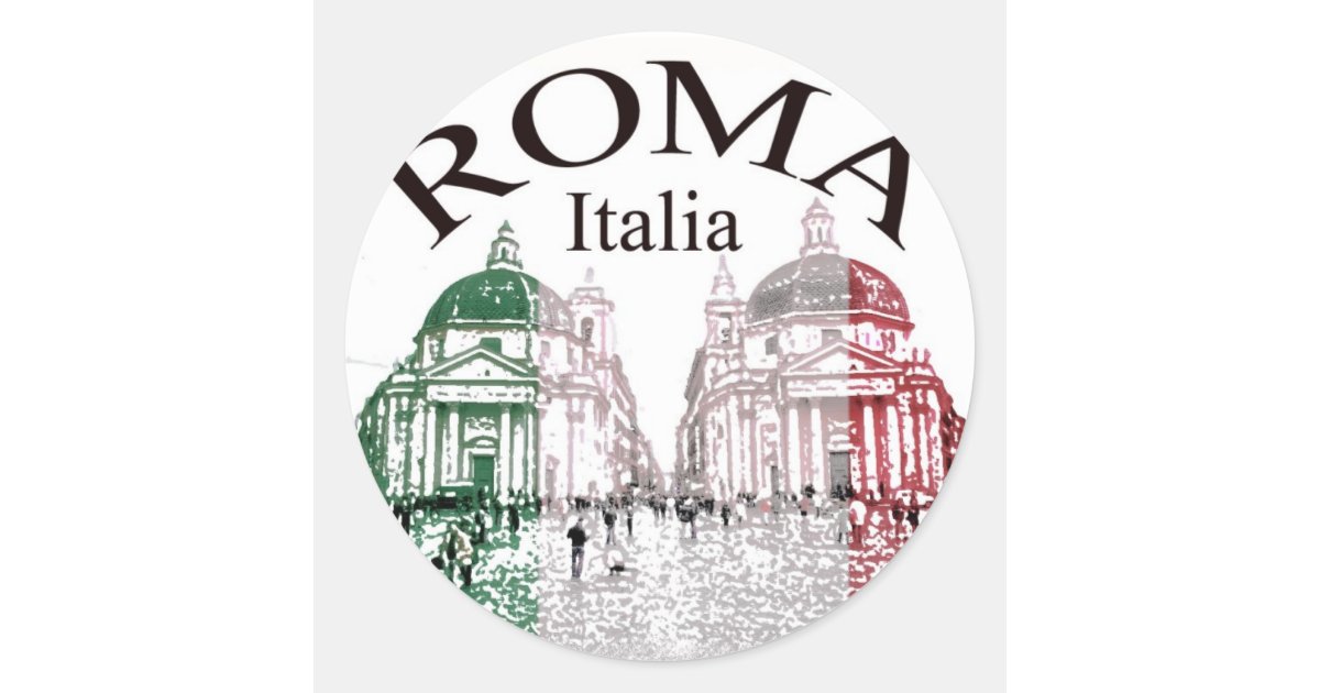 Roma Stamped Classic Round Sticker | Zazzle