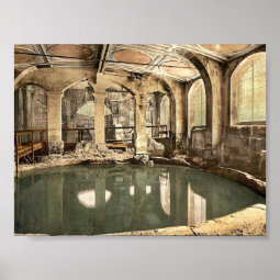 Roman Baths and Abbey, Circular Bath, Bath, Englan Poster | Zazzle