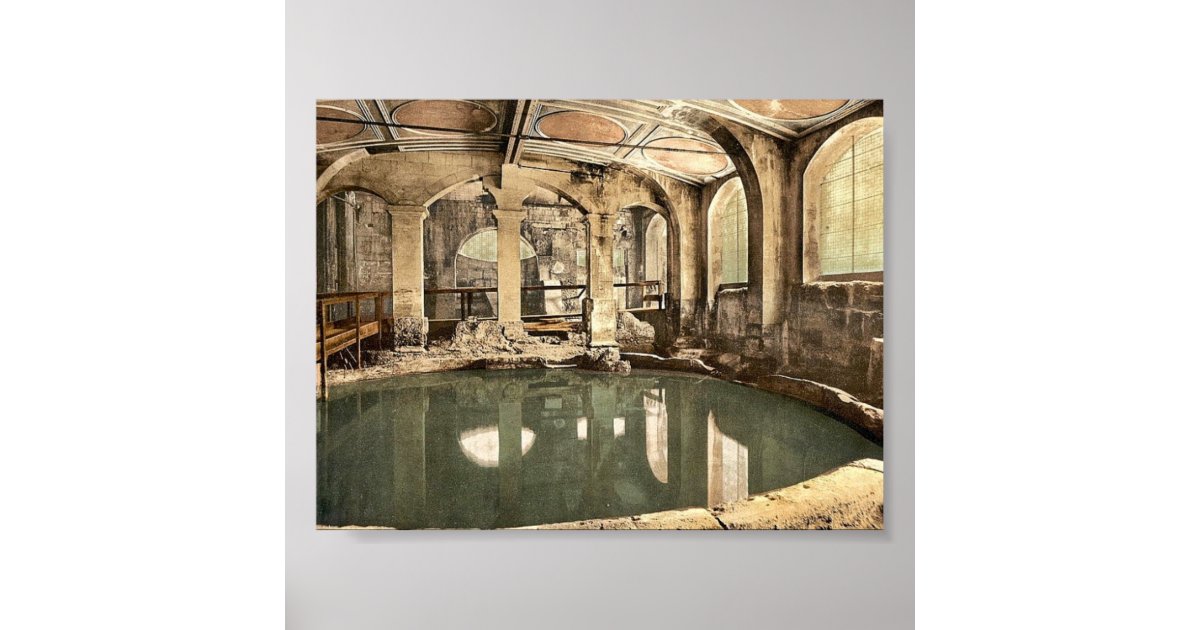 Roman Baths and Abbey, Circular Bath, Bath, Englan Poster | Zazzle
