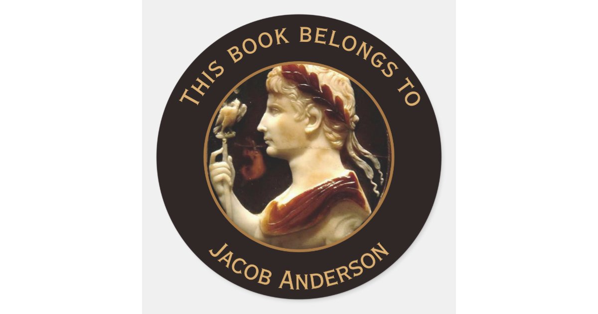 Roman Bookplate Emperor Octavian Augustus Cameo | Zazzle