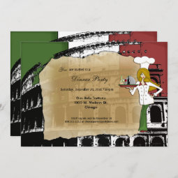 Roman Coliseum Dinner Party Invitation | Zazzle