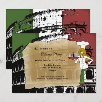 Roman Coliseum Dinner Party Invitation | Zazzle