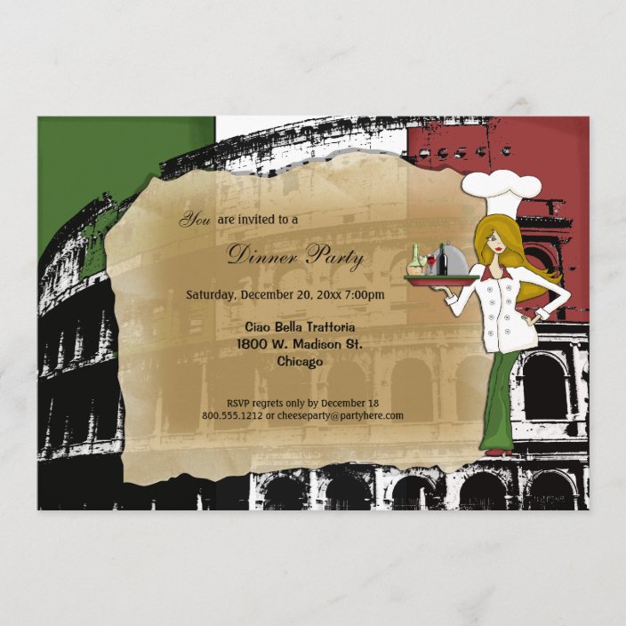 Roman Coliseum Dinner Party Invitation | Zazzle.com