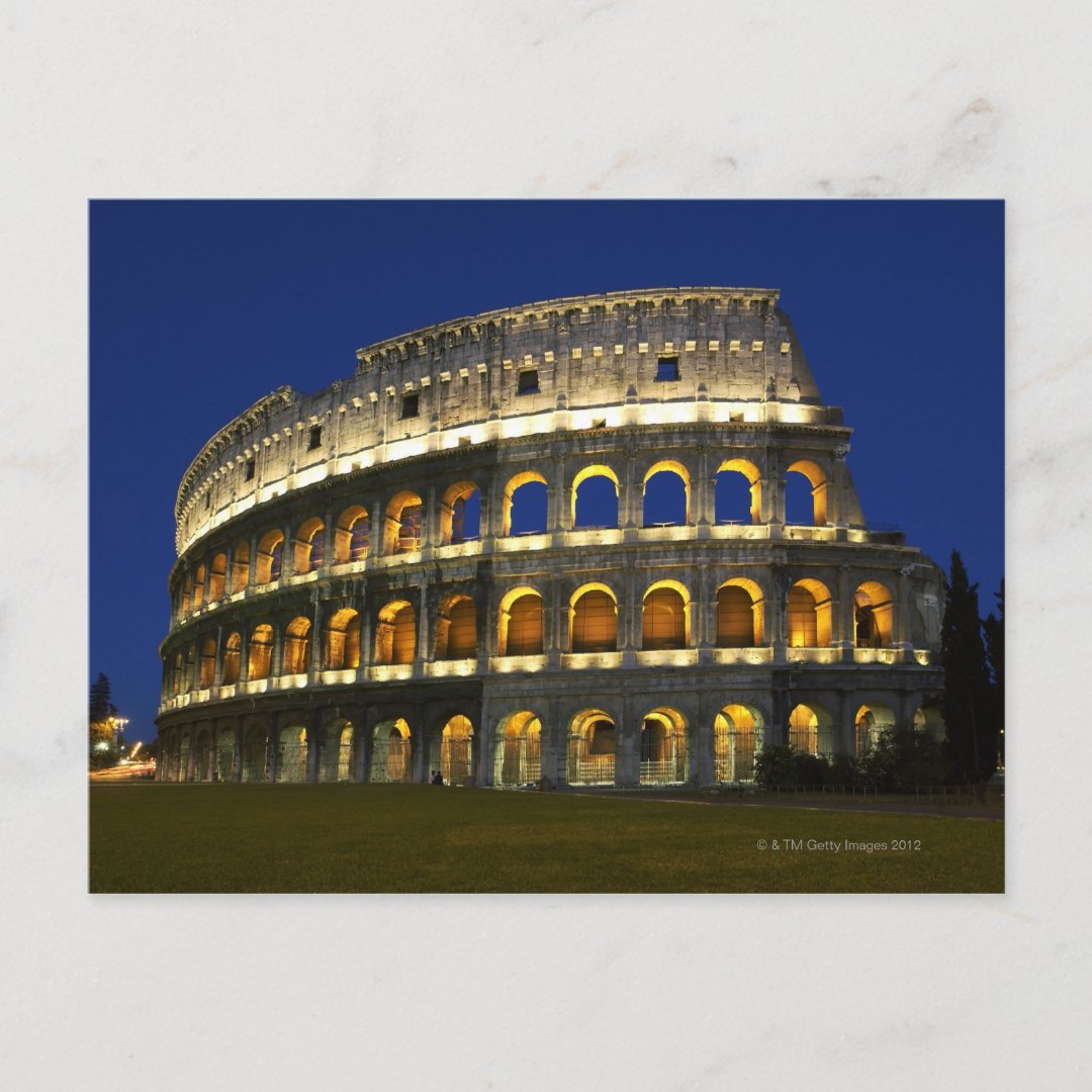 Roman Colosseum, Rome, Italy 3 Postcard | Zazzle