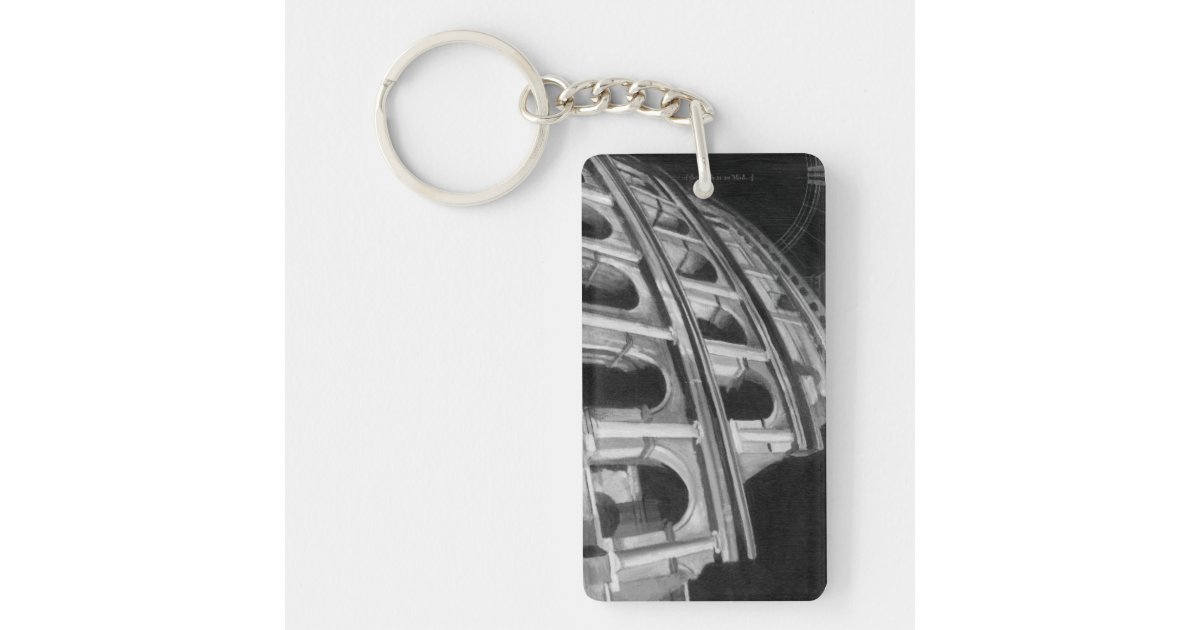 Roman Colosseum with Architectural Drawings Keychain | Zazzle