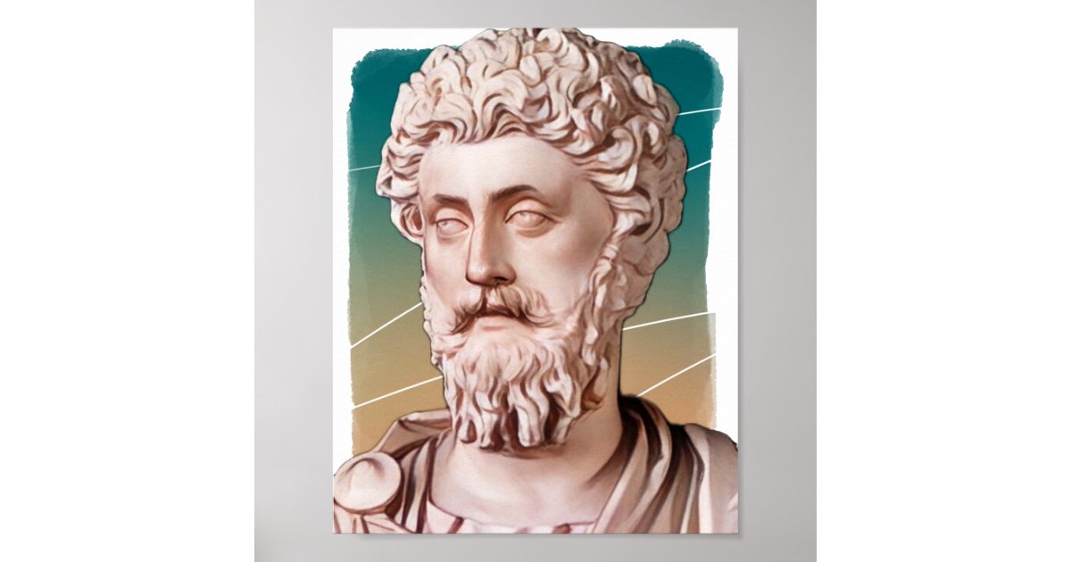 Roman Emperor Marcus Aurelius illustration Poster | Zazzle