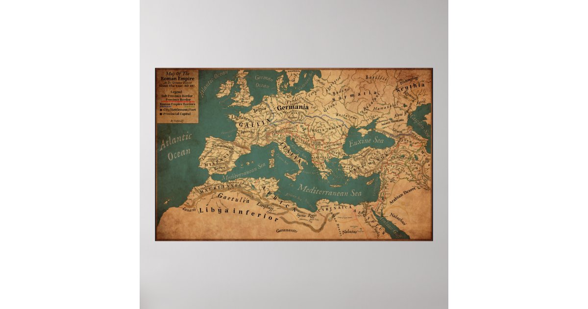 Roman Empire At Its Greatest Extent (Rework) Poster | Zazzle