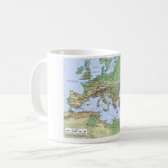 Roman Empire Map During Reign of Emperor Hadrian Coffee Mug | Zazzle