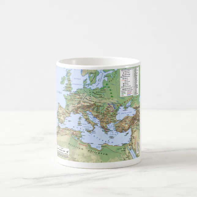 Roman Empire Map During Reign of Emperor Hadrian Coffee Mug | Zazzle
