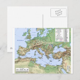 Roman Empire Map During Reign of Emperor Hadrian Postcard | Zazzle