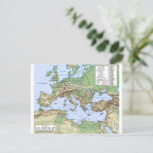 Roman Empire Map During Reign of Emperor Hadrian Postcard | Zazzle