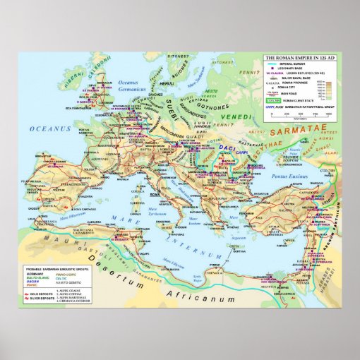 Roman Empire Map Poster | Zazzle