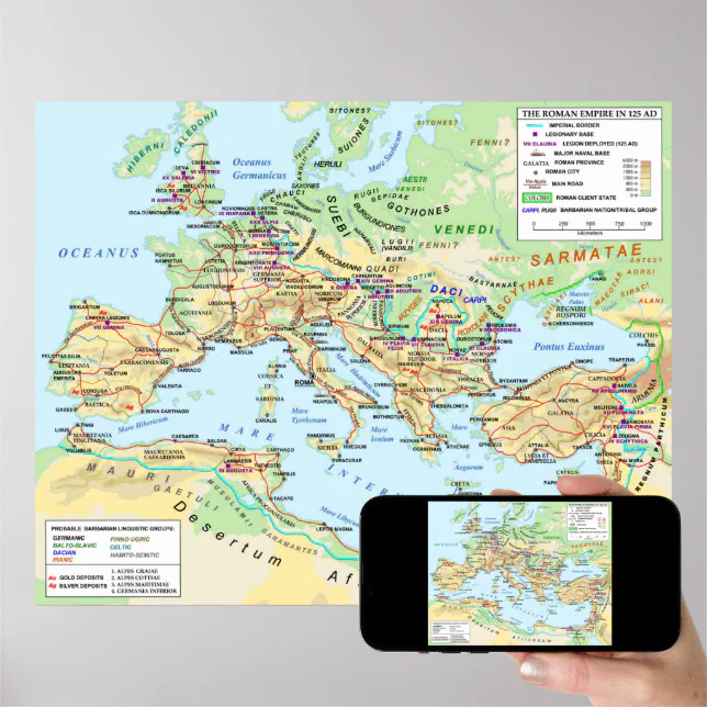 Roman Empire Map Poster | Zazzle