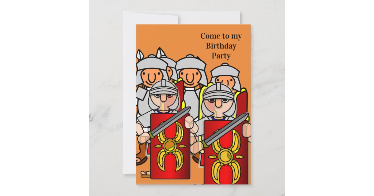 Roman Legion Birthday Party Invitation | Zazzle