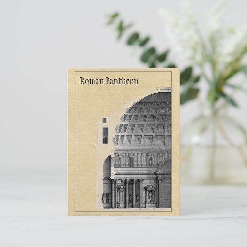 Roman Pantheon Classical Architecture Custom Postcard | Zazzle