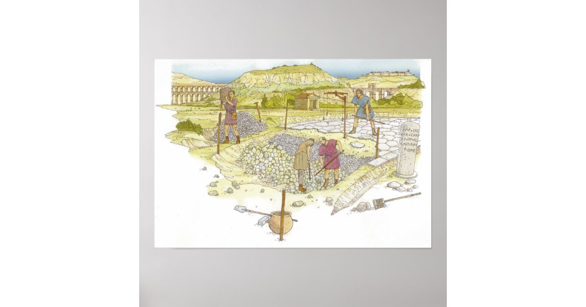 Roman road. Detail Poster | Zazzle
