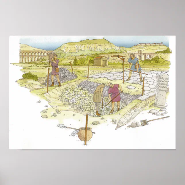 Roman road. Detail Poster | Zazzle