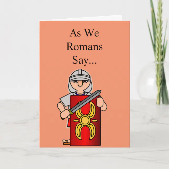 Roman Soldier: Get Well Soon Card | Zazzle