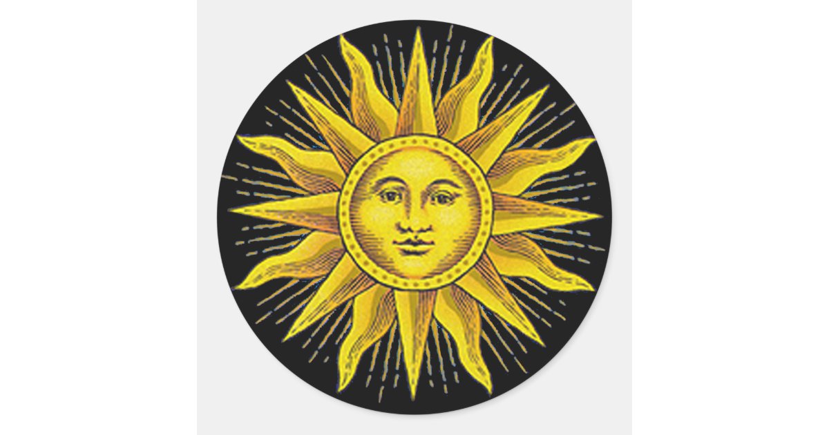 Roman Sun Classic Round Sticker | Zazzle