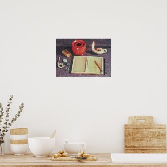 Roman writing materials poster | Zazzle
