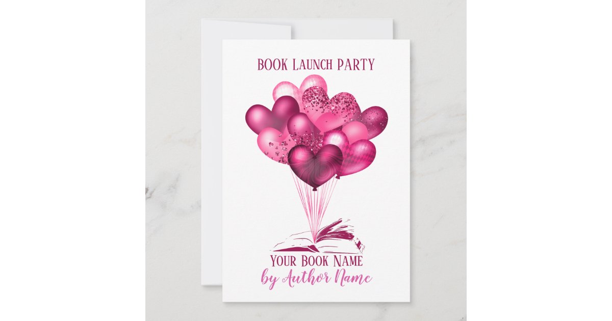 Romance Book Launch Party Invitation | Zazzle