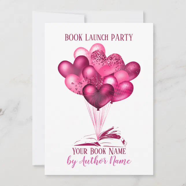 Romance Book Launch Party Invitation | Zazzle
