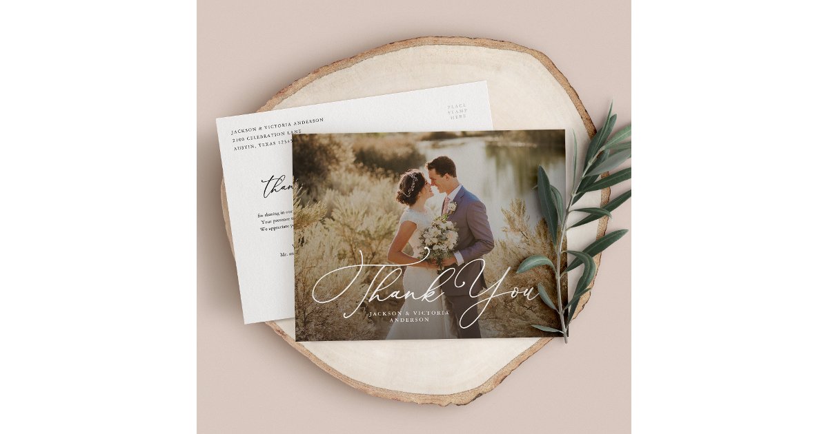 Romance Thank You Postcard | Zazzle