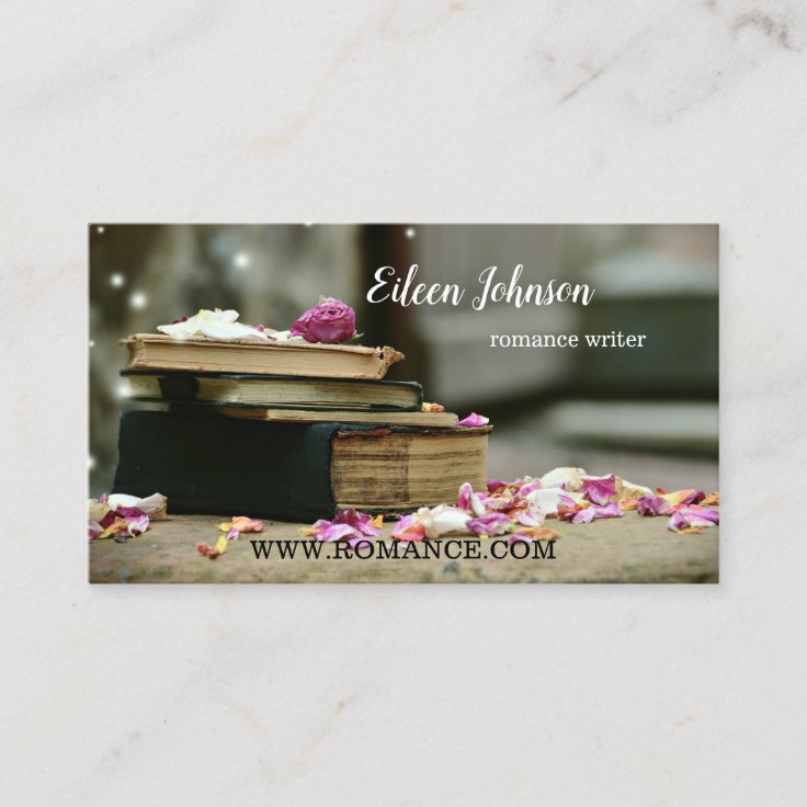 Romance Writer or Author Business Card | Zazzle
