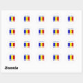 Romania and Romanian Flag Blue Personalization Classic Round Sticker ...