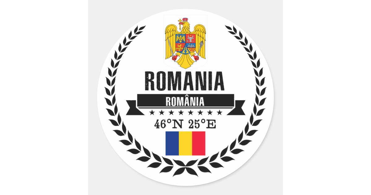 Romania Classic Round Sticker | Zazzle