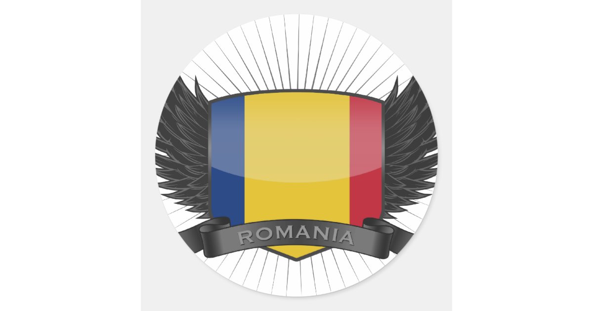 ROMANIA CLASSIC ROUND STICKER | Zazzle