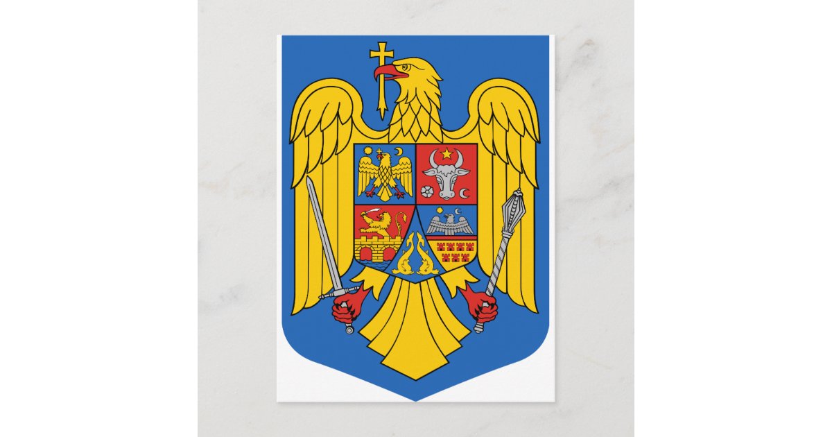 Romania - Coat of Arms. Emblem Postcard | Zazzle