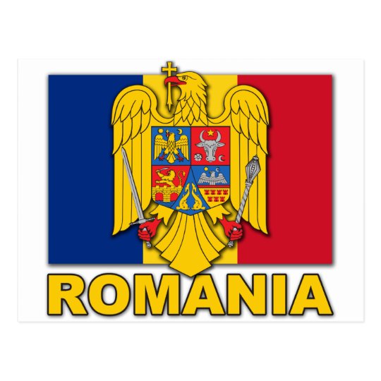 Romania Coat of Arms Flag Postcard | Zazzle.com